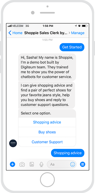 Shopping Chatbot for Retail: Recommendation, Sales and Support Automation