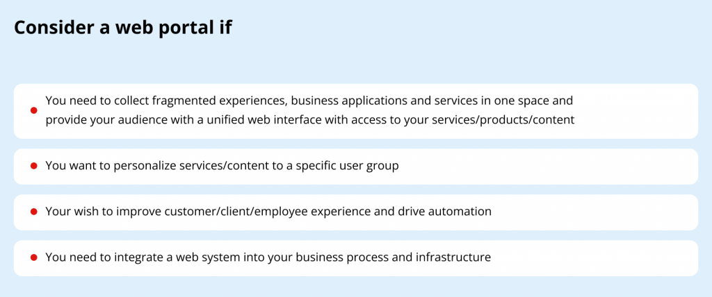 What is the Difference Between Web Portal vs Website | Digiteum